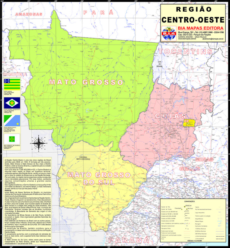Região Centro Oeste Político e Rodoviário • Bia Mapas