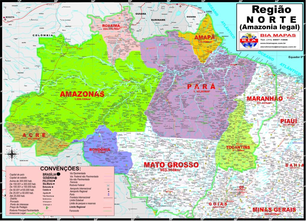 Região Norte Político e Rodoviário • Bia Mapas