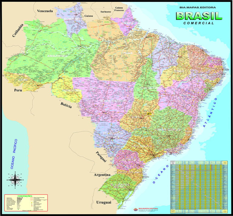 Brasil Comercial - 1,30 x 1,20 m • Bia Mapas