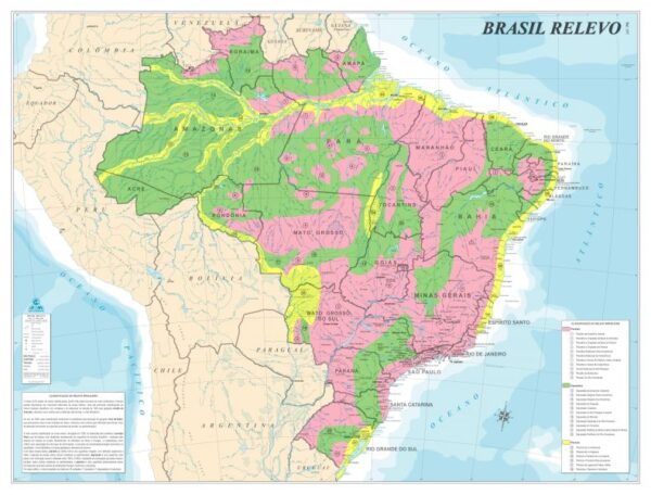 Brasil Relevo • Bia Mapas