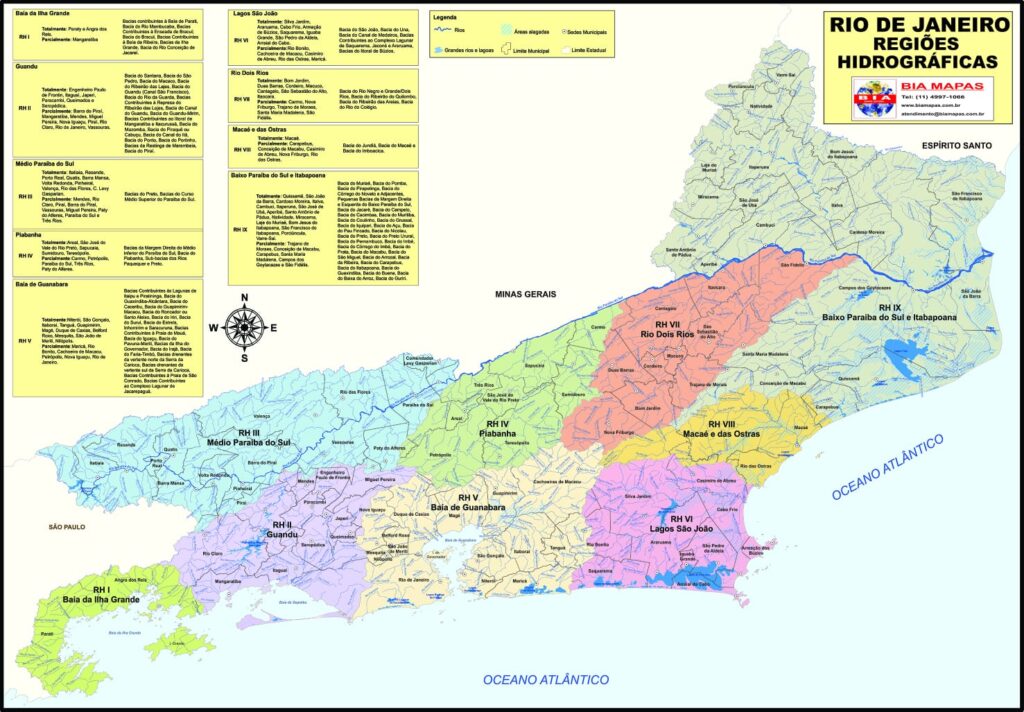 Rio de Janeiro Regiões Hidrográficas • Bia Mapas